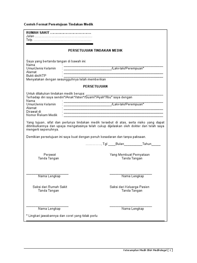 Contoh Format Informed Consent | PDF
