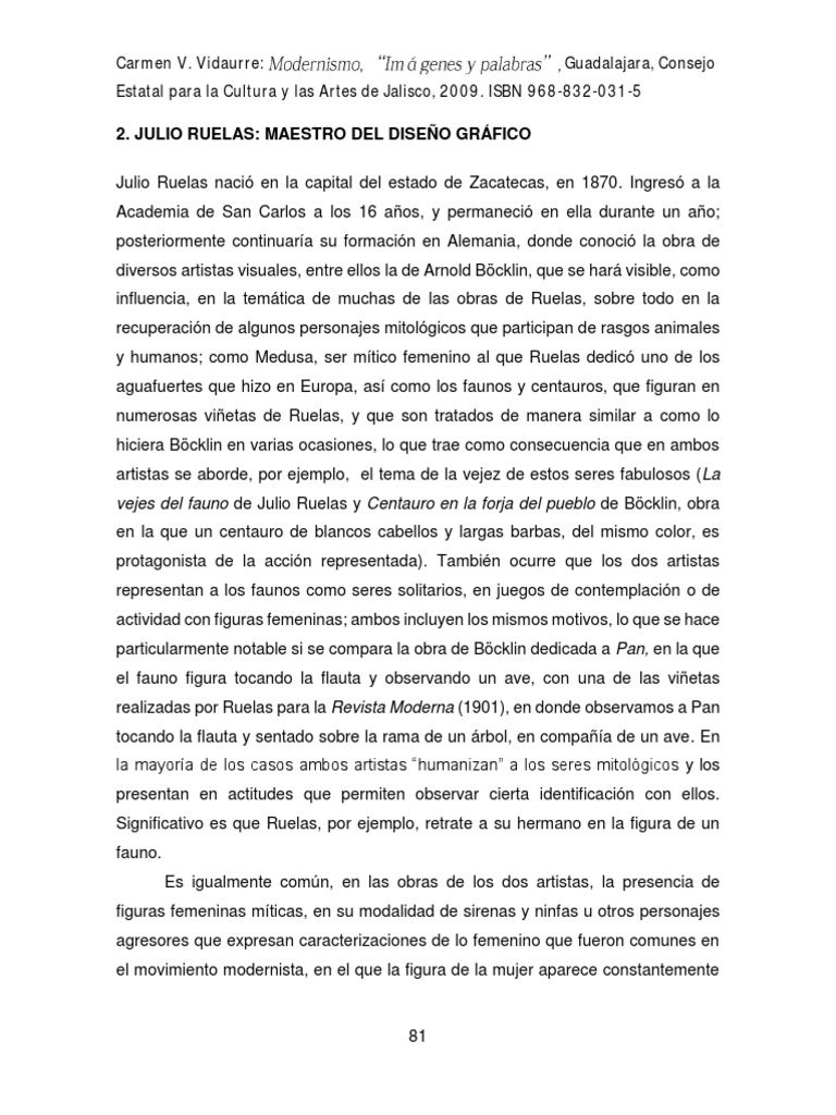 Julio Ruelas: Maestro del Diseño Gráfico | PDF | Art Nouveau ...