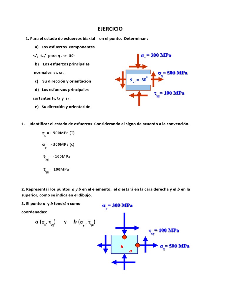 EJERCICIO Circulo de Mohr | PDF | Enseñanza de matemática | Naturaleza