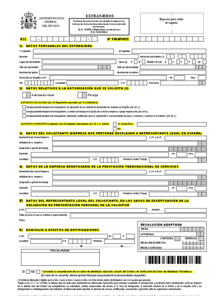 EX 03. SOLICITUD DE AUTORIZACIÓN DE RESIDENCIA TEMPORAL Y TRABAJO EN EL ...