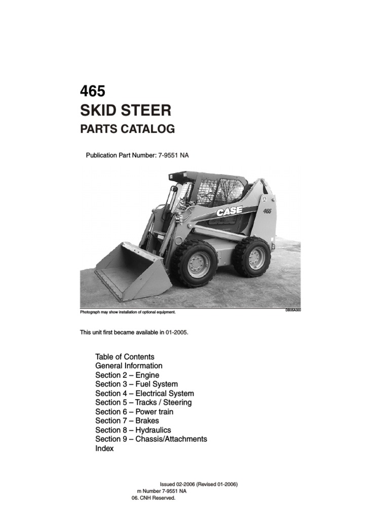 CASE 465 Skid Steer Loader Service Repair Manual.pdf | Loader ...