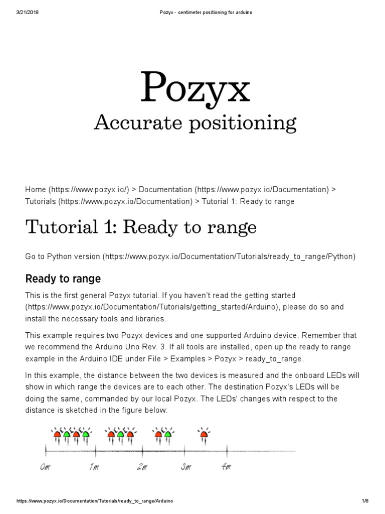 Arduino Pozyx Positioning Tutorial | PDF | Parameter (Computer ...