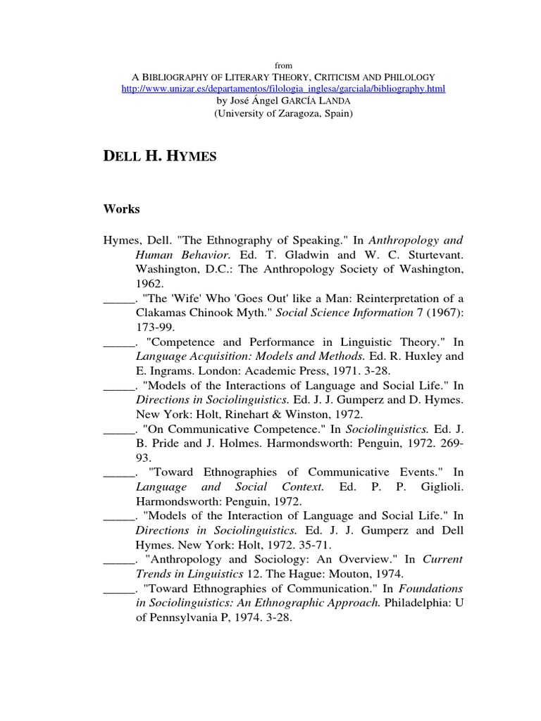 Hymes D | PDF | Ethnography | Museology