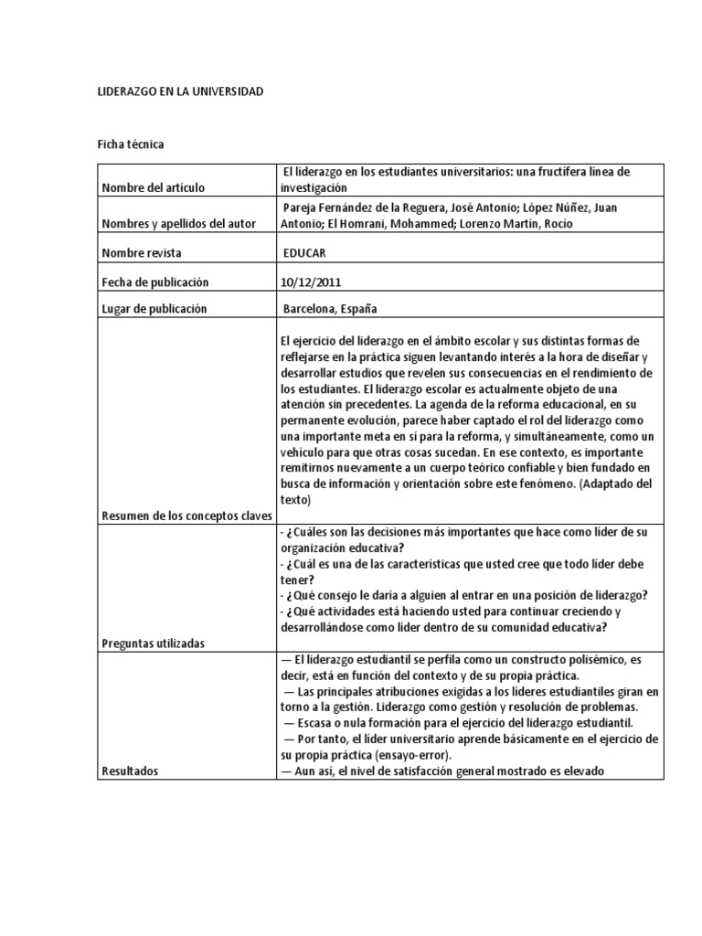 Ficha Tecnica Maf | PDF | Liderazgo | Modificación de comportamiento