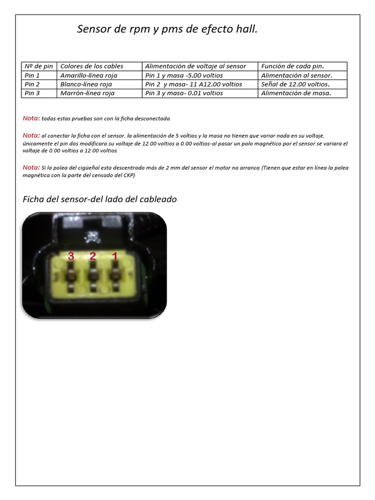 Sensor de RPM y Pms de Efecto Hall | PDF