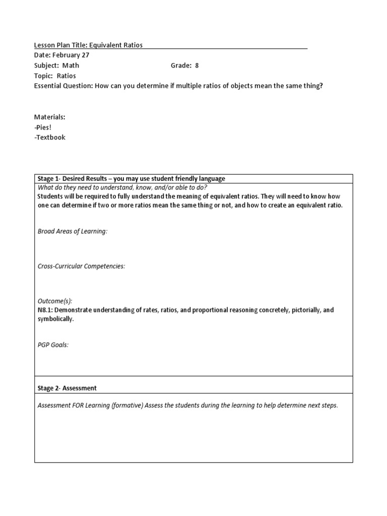 Math 8 Equivalent Ratios | PDF | Ratio | Educational Assessment