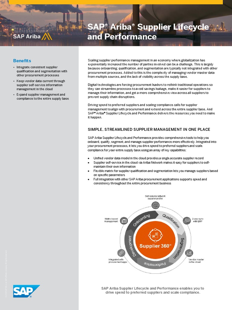 Ariba Supplier Lifecycle and Performance | Supply Chain | Procurement