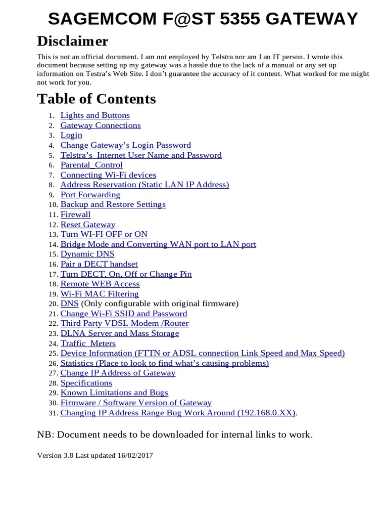 Sagemcom F@st 5355 Setup Guide | PDF | Wi Fi | Port (Computer Networking)