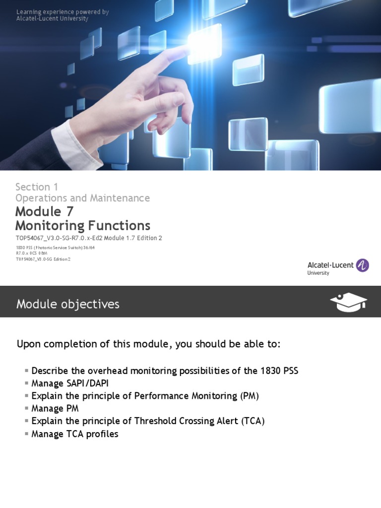 S01M07ed2 Monitoring Functions | PDF | Telecommunications | Computing