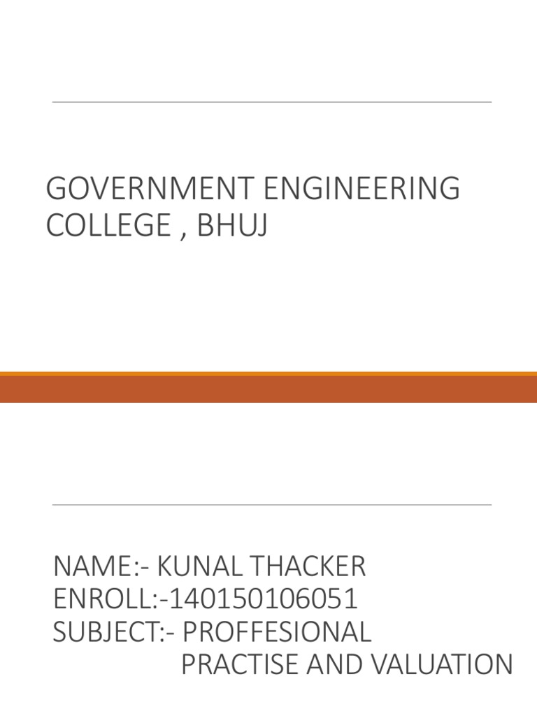 Government Engineering College, Bhuj | PDF | Feasibility Study ...