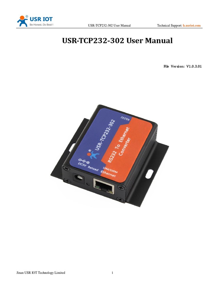 USR TCP232 302 User Manual - V1.0.3.01 PDF | PDF | Transmission Control Protocol | Port ...