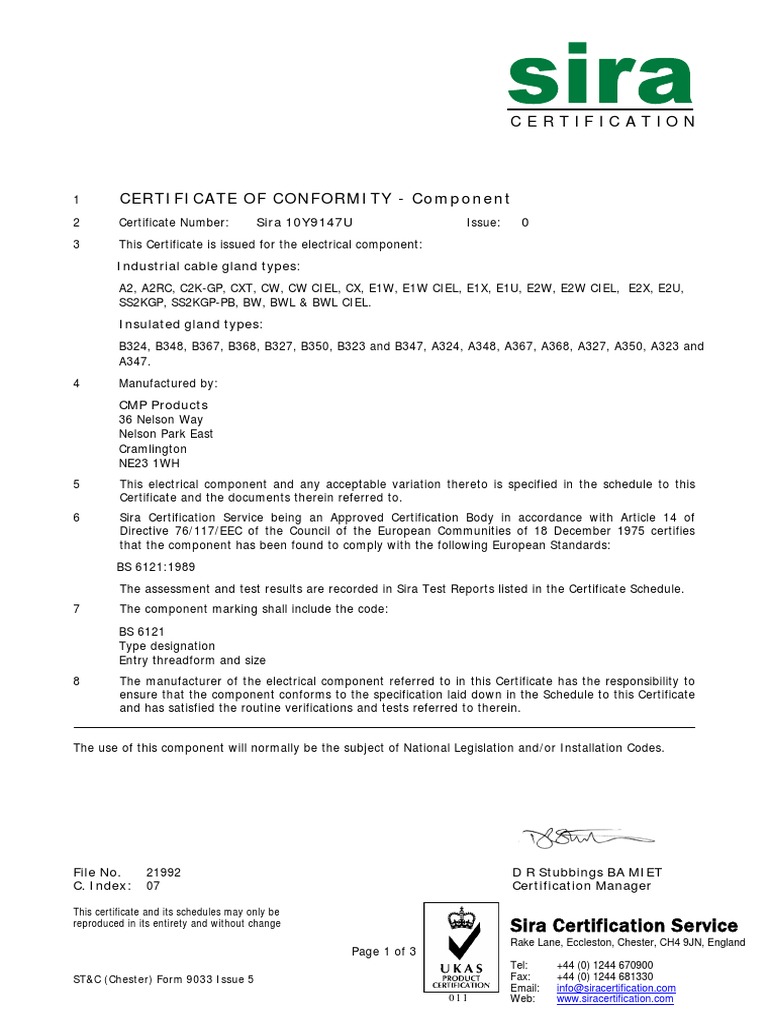 BS6121 Industrial Sira | PDF | Manufactured Goods | Business