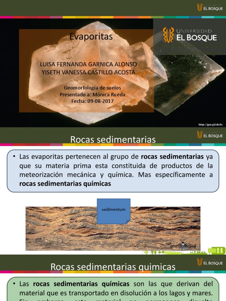 Evaporitas | Roca sedimentaria | Roca (geología)
