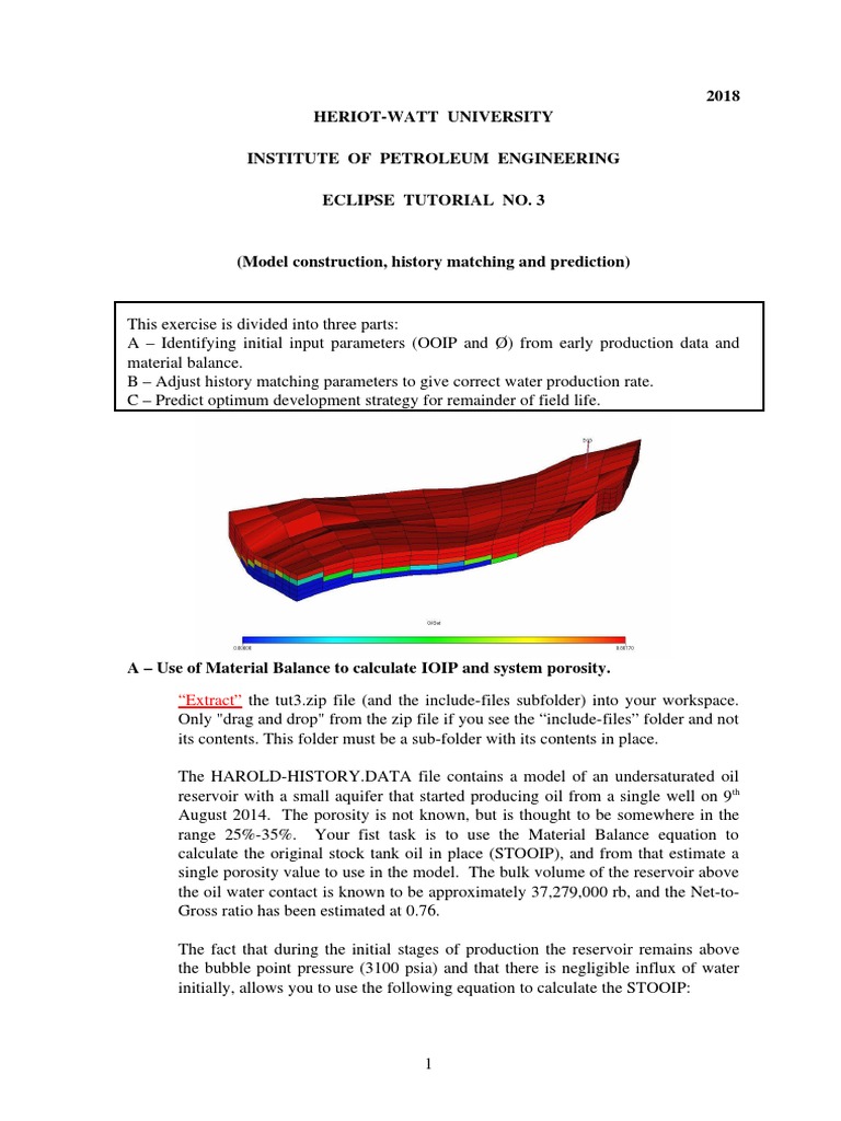 Eclipse Tutorial 3 Instructions | PDF | Petroleum Reservoir | Petroleum