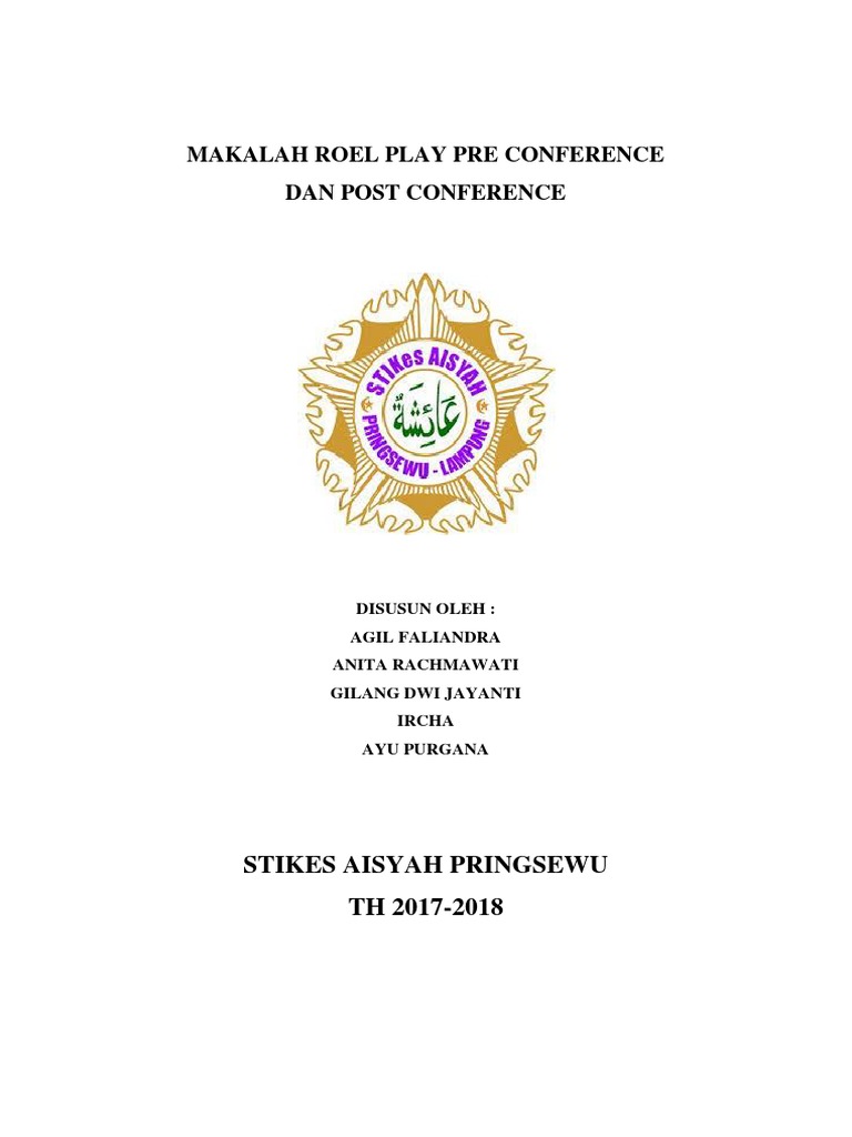 Makalah Roel Play Pre Conference Dan Post Conference | PDF | Karier ...