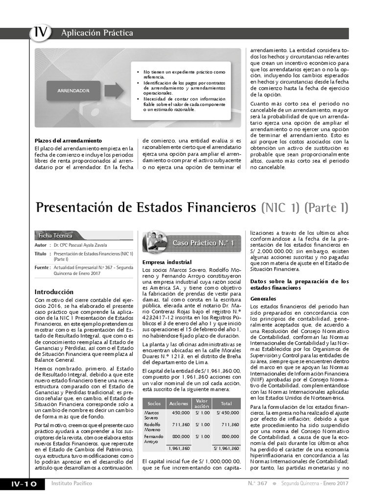 Nic #1 PDF | PDF | normas internacionales de INFORMACION FINANCIERA ...