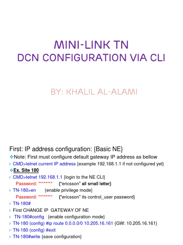 DCN Configuration Via Cli | Download Free PDF | Ip Address | Network ...