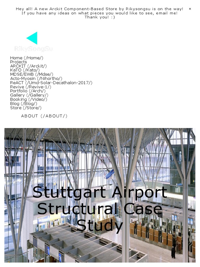 Stuttgart Airport Structural Case Study - RikySongSu | PDF | Column | Structural Load
