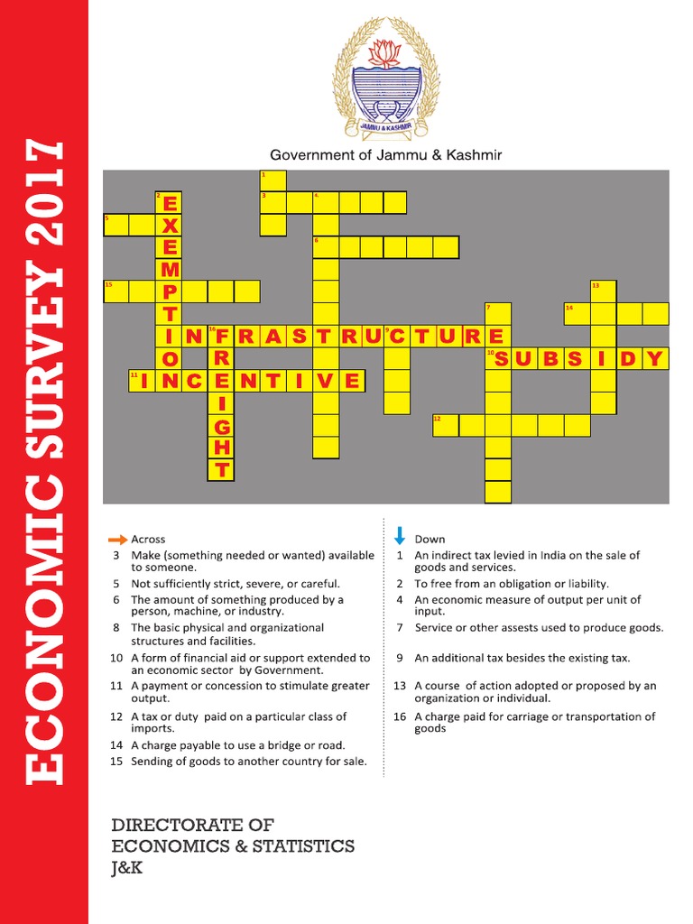 Economic Survey 2017: J&K Overview | PDF | Value Added Tax | Gross ...