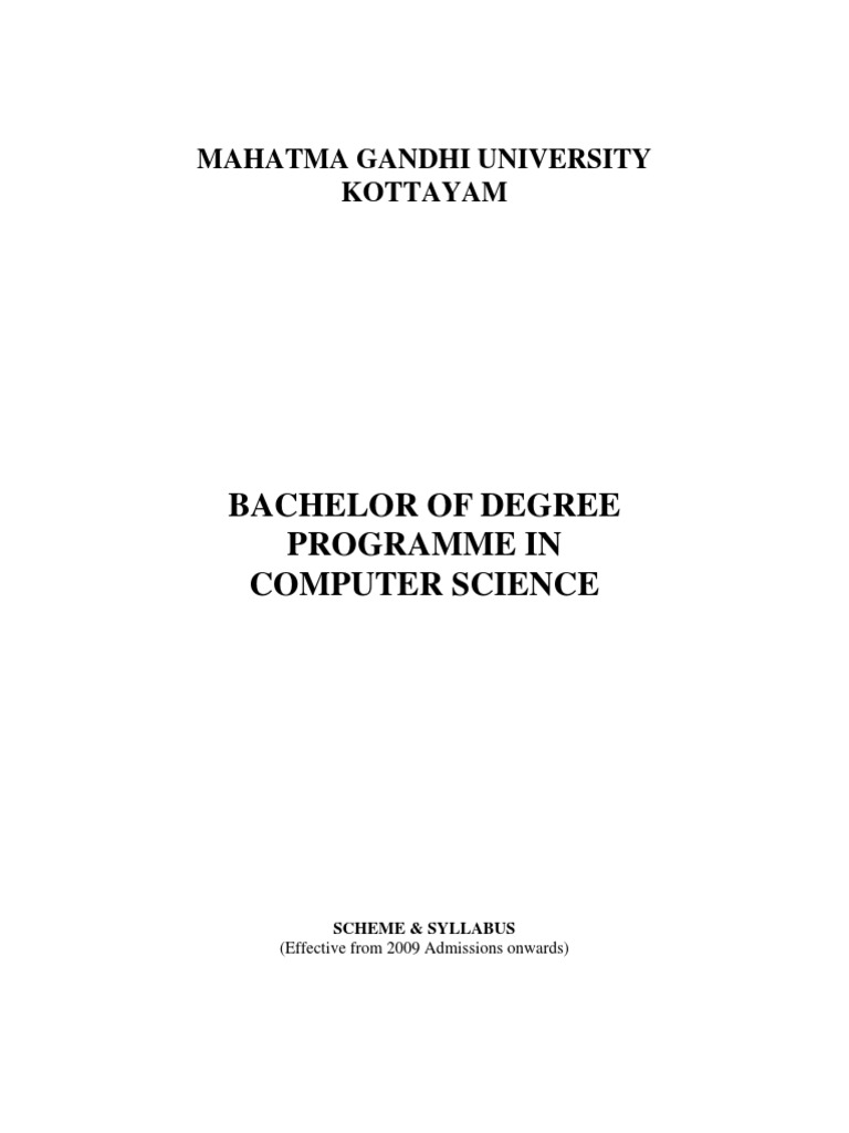 BSC Comp SC - CBCSS Syllabus PDF | PDF | C++ | Matrix (Mathematics)