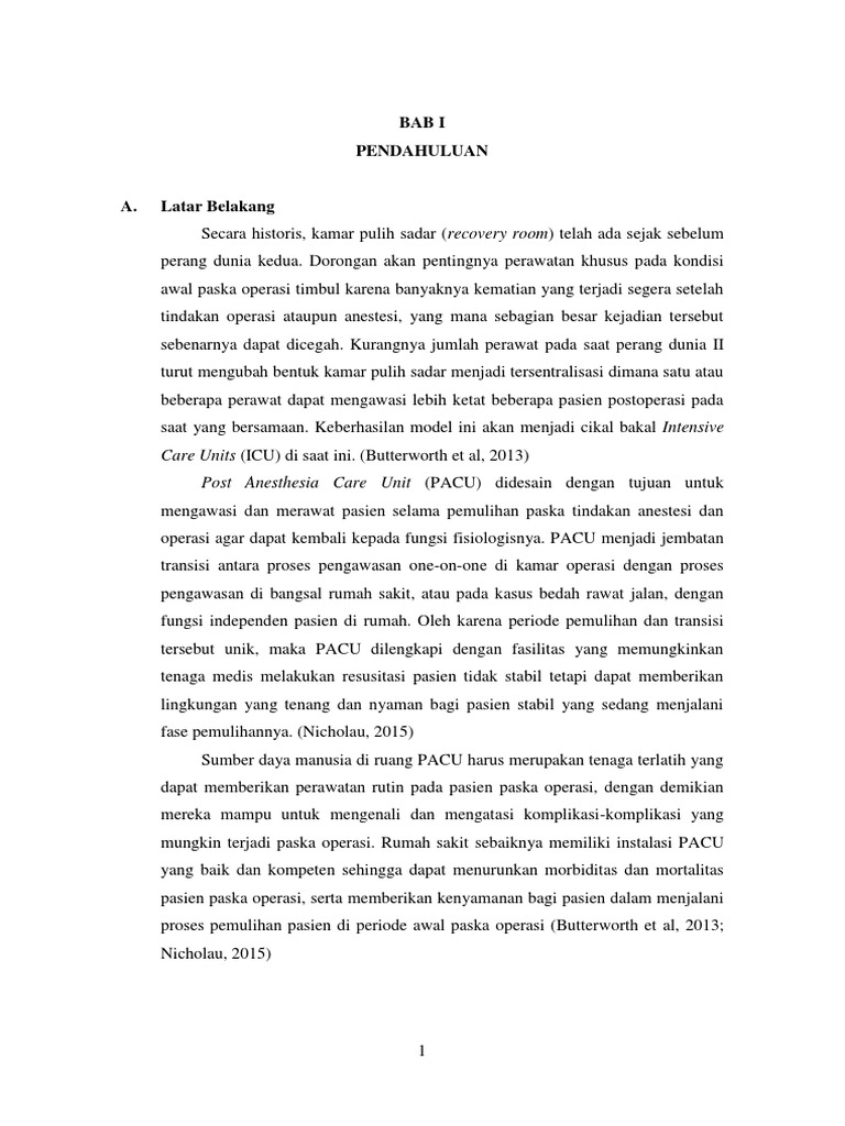 Post Anesthesia Care Unit | PDF