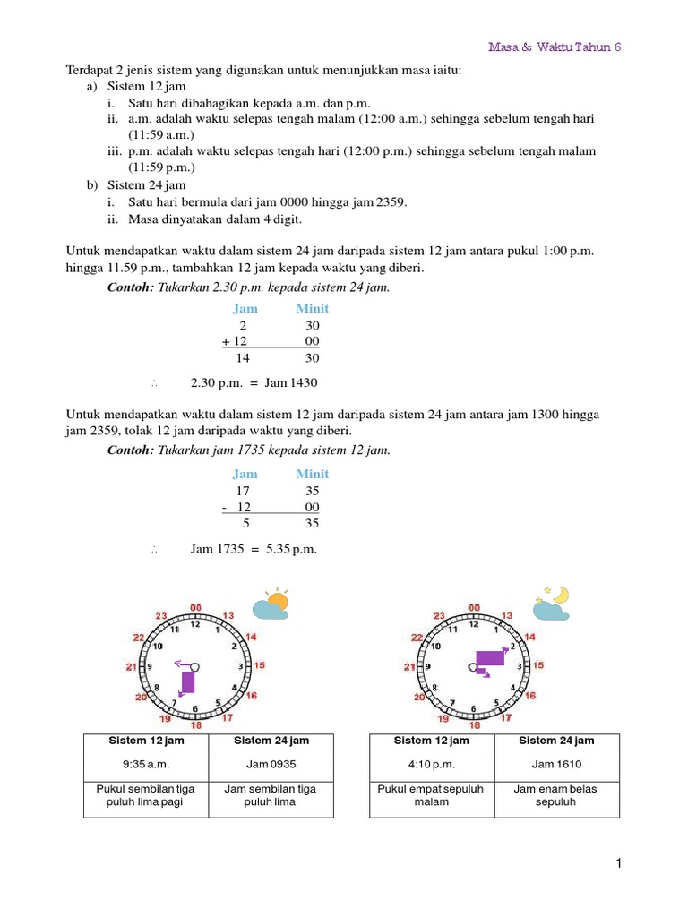 Masa Dan Waktu Tahun 6 - Zon Masa | PDF