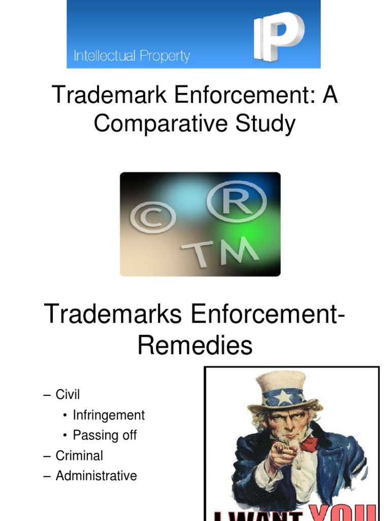 Ipr Enforcement in India - pps-1 | PDF | Trademark | Intellectual Property