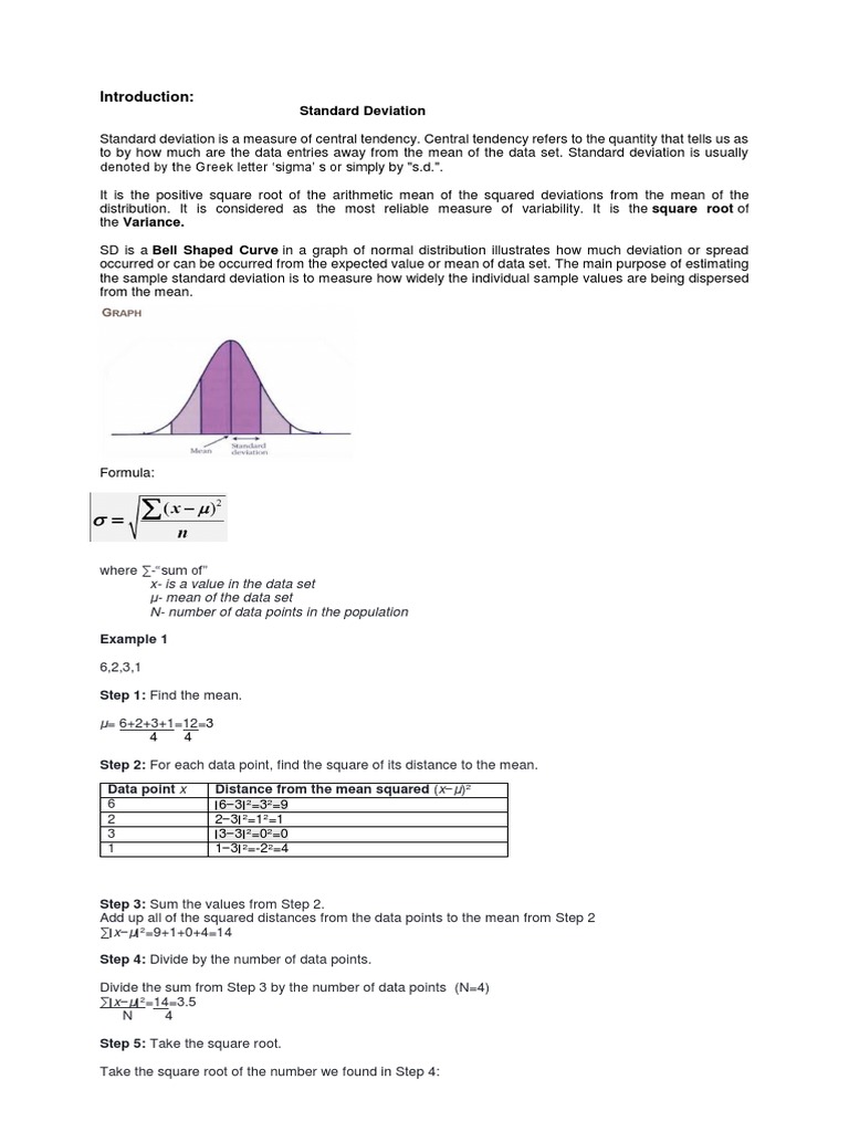 Understanding Standard Deviation Explained | PDF | Standard Deviation ...