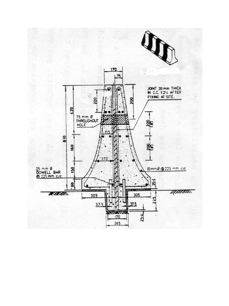 Parabolic Road Divider Drawing | PDF