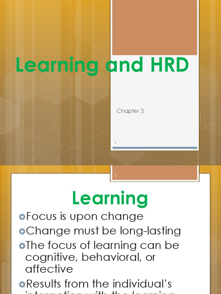HRD Learning 3 PDF | PDF | Attention | Learning Styles