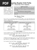 Irish Verb Tenses and Conjugation Guide | PDF | Grammatical Tense ...
