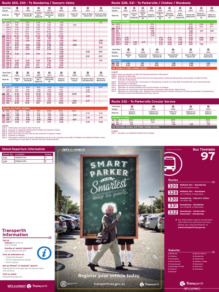 Bus Timetable 97 20141012 | PDF | Public Transport | Transport