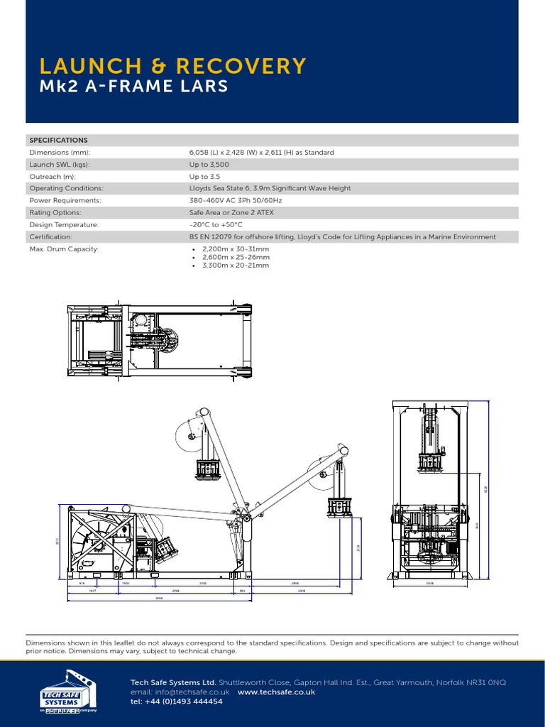 Mk2 A-Frame LARS Specifications | PDF