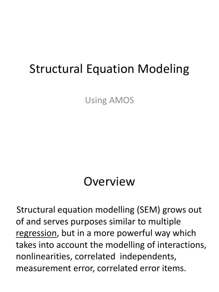 SEM | PDF | Structural Equation Modeling | Errors And Residuals