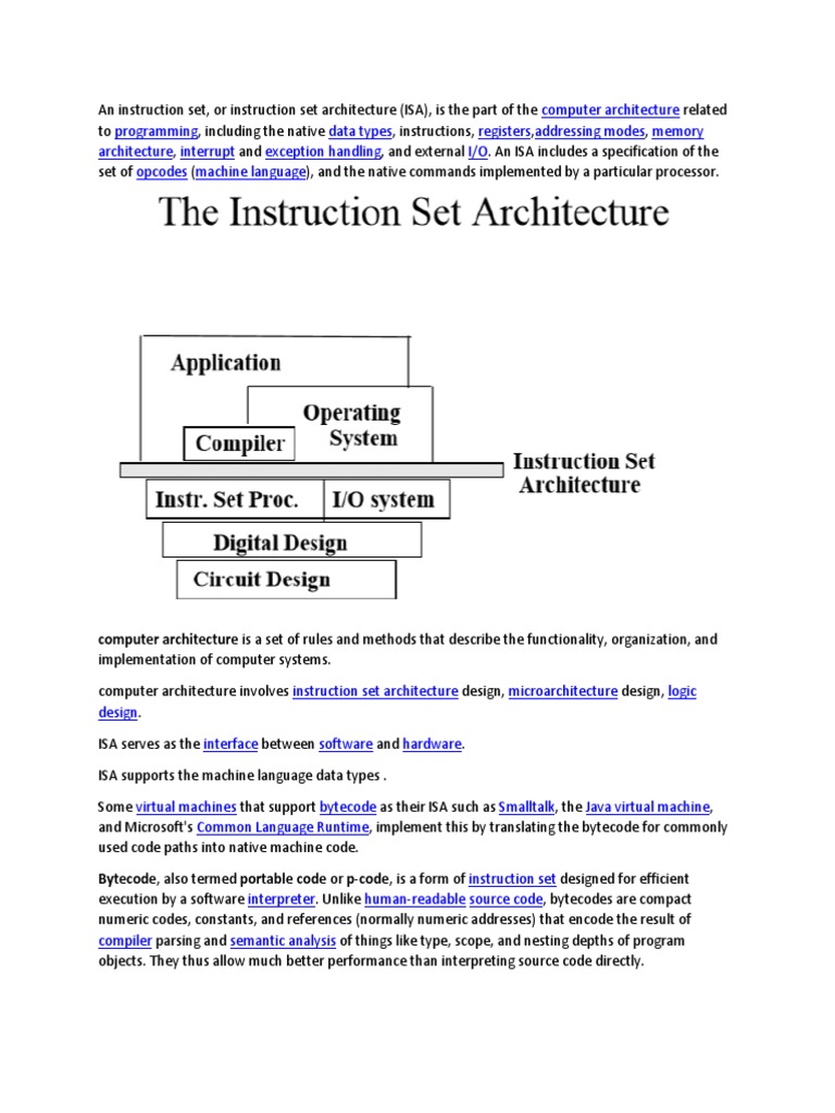 An Instruction Set | PDF | Central Processing Unit | Computer Architecture