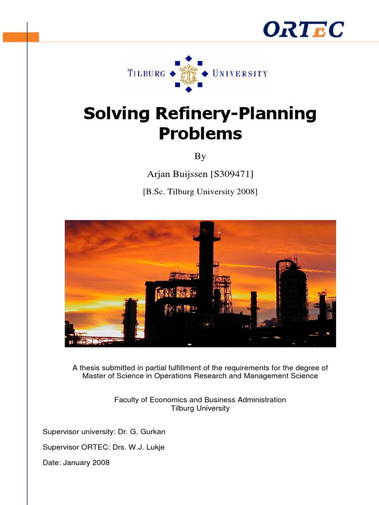 Solving Refinery-Planning Problems | PDF | Mathematical Optimization ...