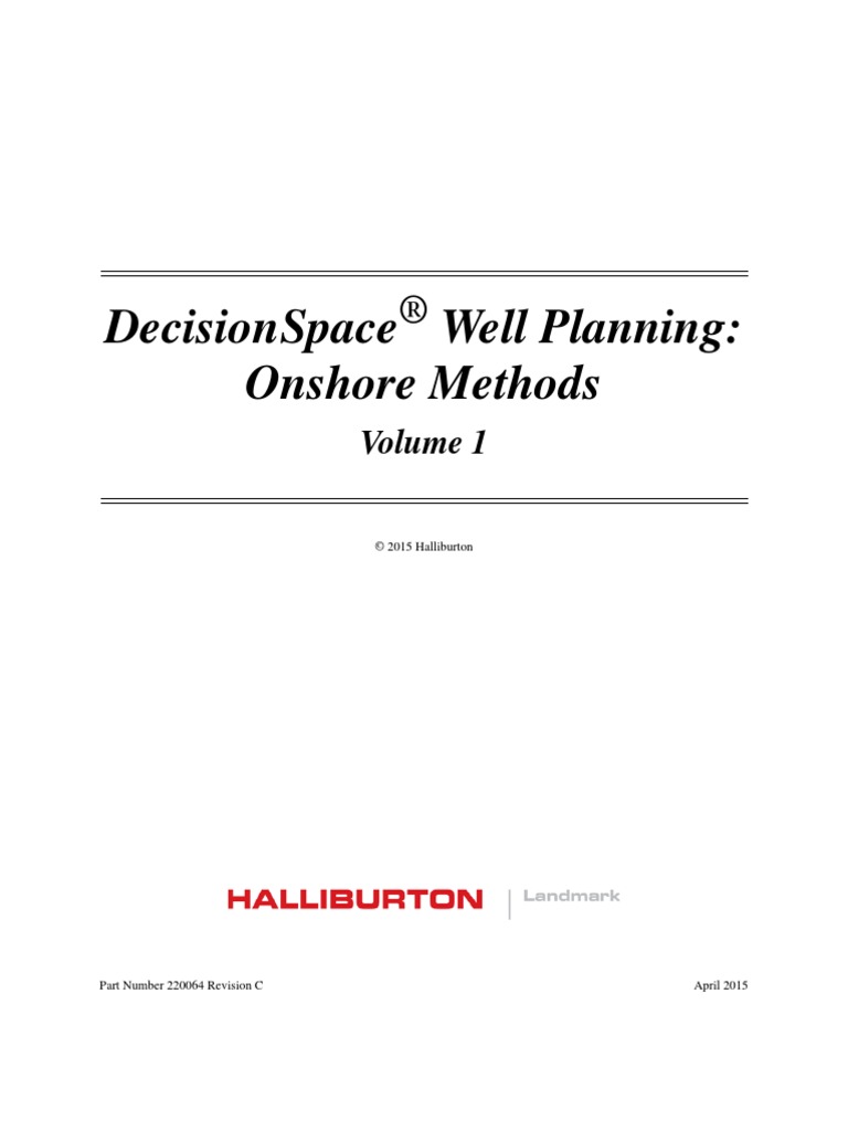 DecisionSpace Well Planning Onshore Methods Volume 1 - 5000.10 | PDF ...