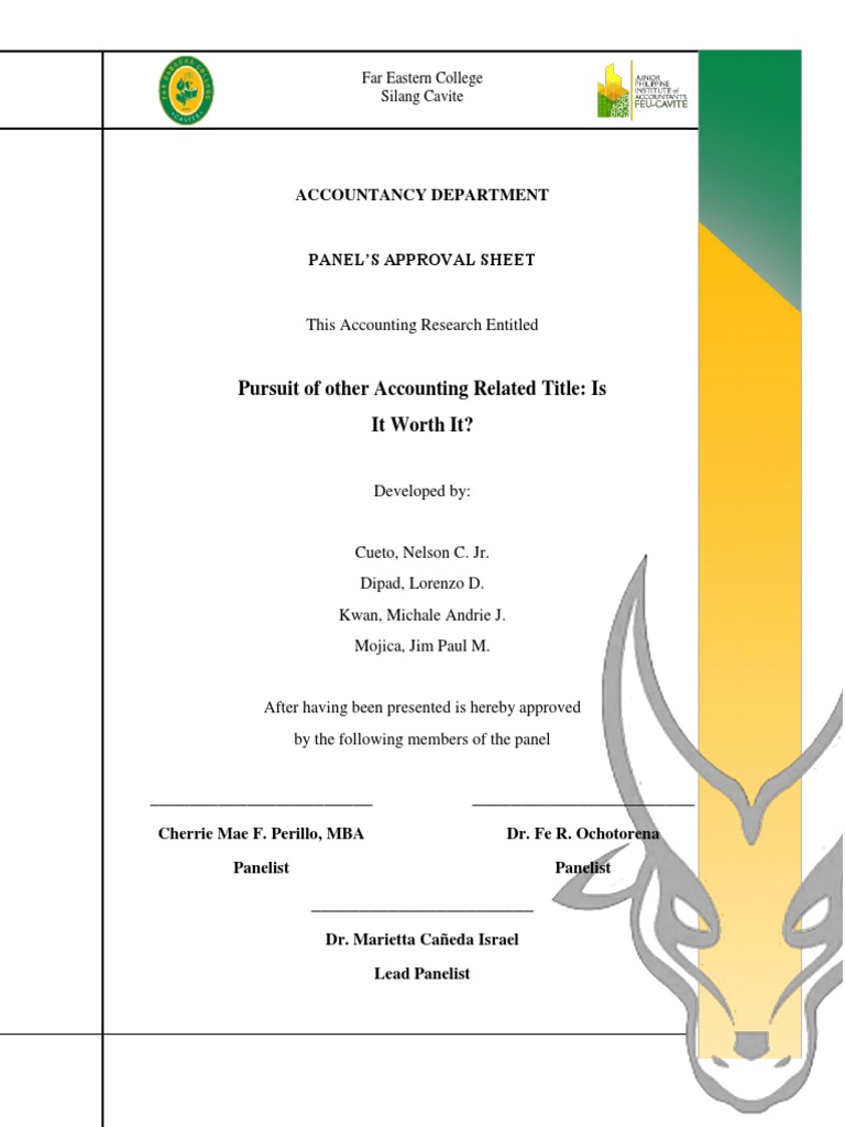 Panel's Approval Sheet Template | PDF