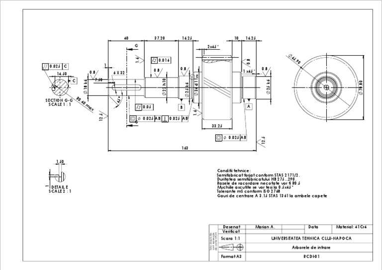 Desen Arbore de Intrare Reductor PDF | PDF