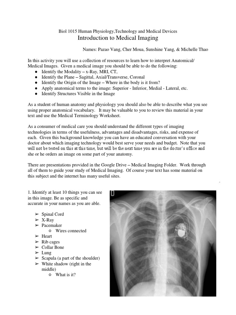 Introduction To Medical Imaging | PDF | Medical Imaging | Ct Scan