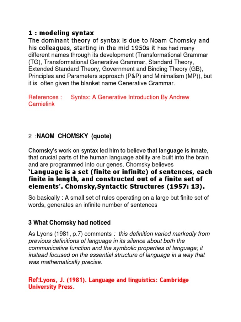 Universal Grammar | PDF | Phrase | Syntax