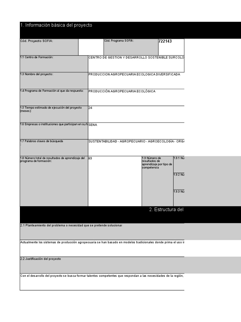 Proyecto Formativo Pae Requerimiento | PDF | Agricultura ecológica ...