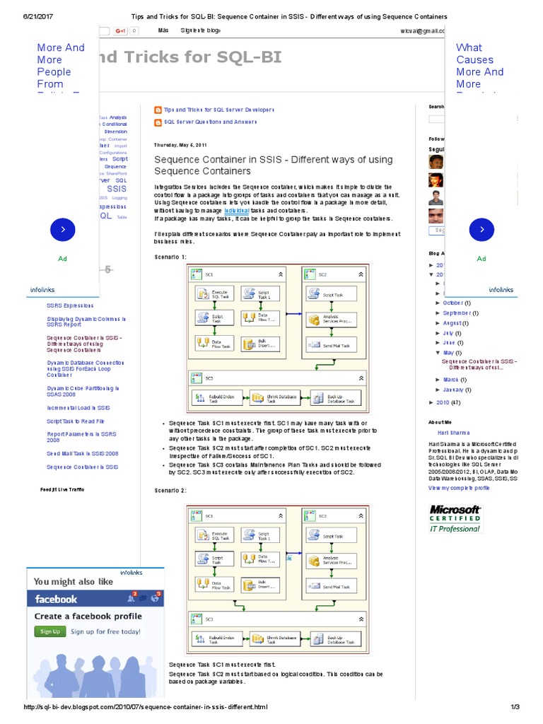 Tips And Tricks For Sql Bi Sequence Container In Ssis Different Ways Of Using Sequence