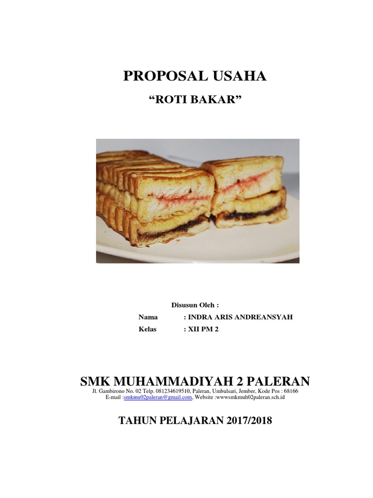 Proposal Kue ROTI BAKAR | PDF | Memasak, Makanan, & Anggur | Griya & Taman