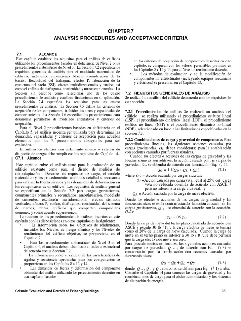 ASCE 41-13-CAP7.Aesp | PDF | Rigidez | Vector Euclidiano