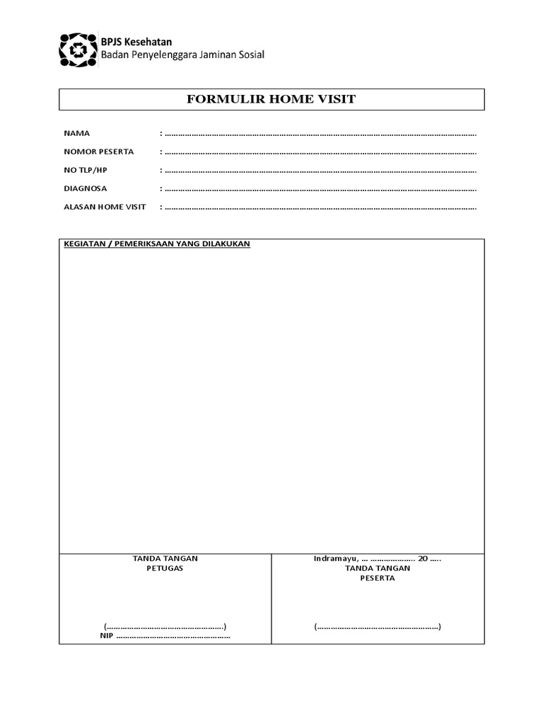 Formulir Home Visit | PDF