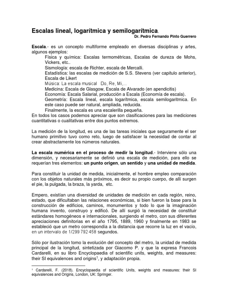 Escalas Lineales y Logarítmicas | PDF | Sistema de coordenadas ...