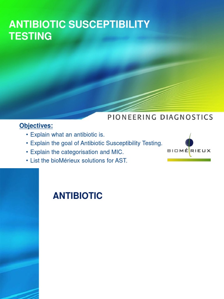 Antibiotic Susceptibility Testing Overview | PDF | Antimicrobial ...