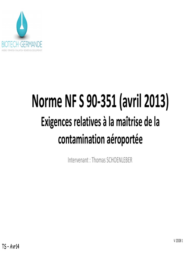 4 Norme NFS 90 351 TS PDF | PDF | Atmosphère de la Terre | Environnement naturel