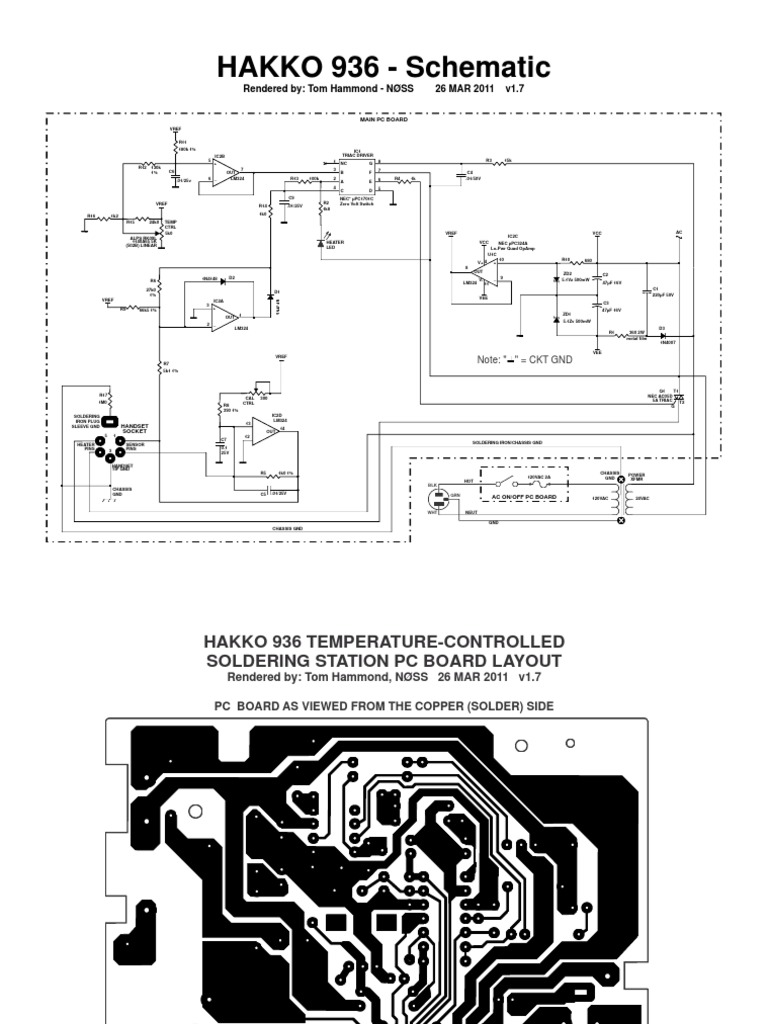 Soldering Station Hakko 936 - Instruction and Schematics | PDF ...